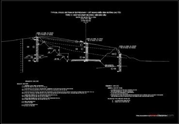 61.Typical Cross Section Of Deep Excavation Autocad File DWG