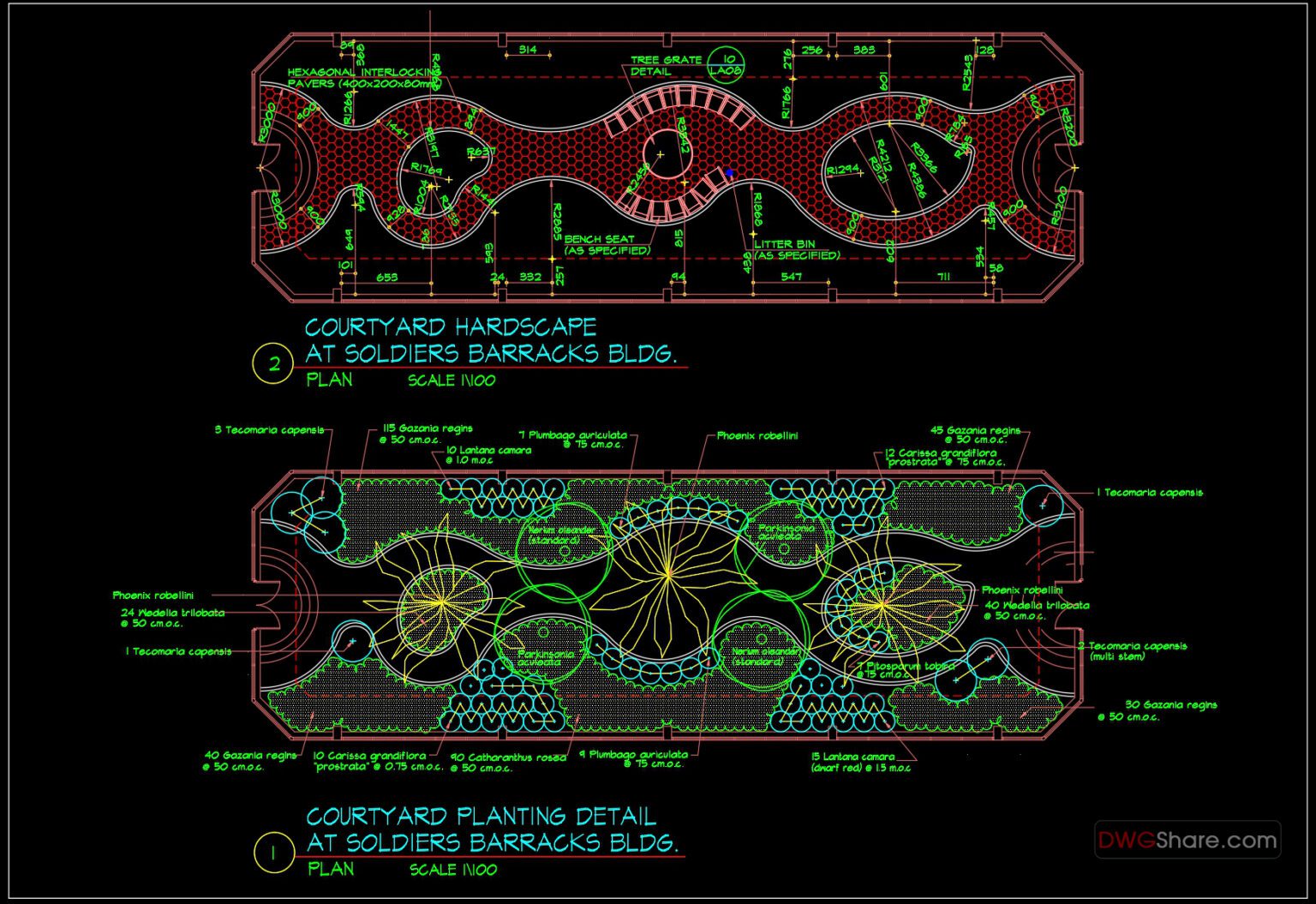 63.Courtyard Planting Detail CAD