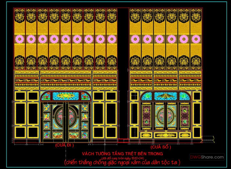 64.Asian Traditional Pattern AutoCAD Blocks Free Download