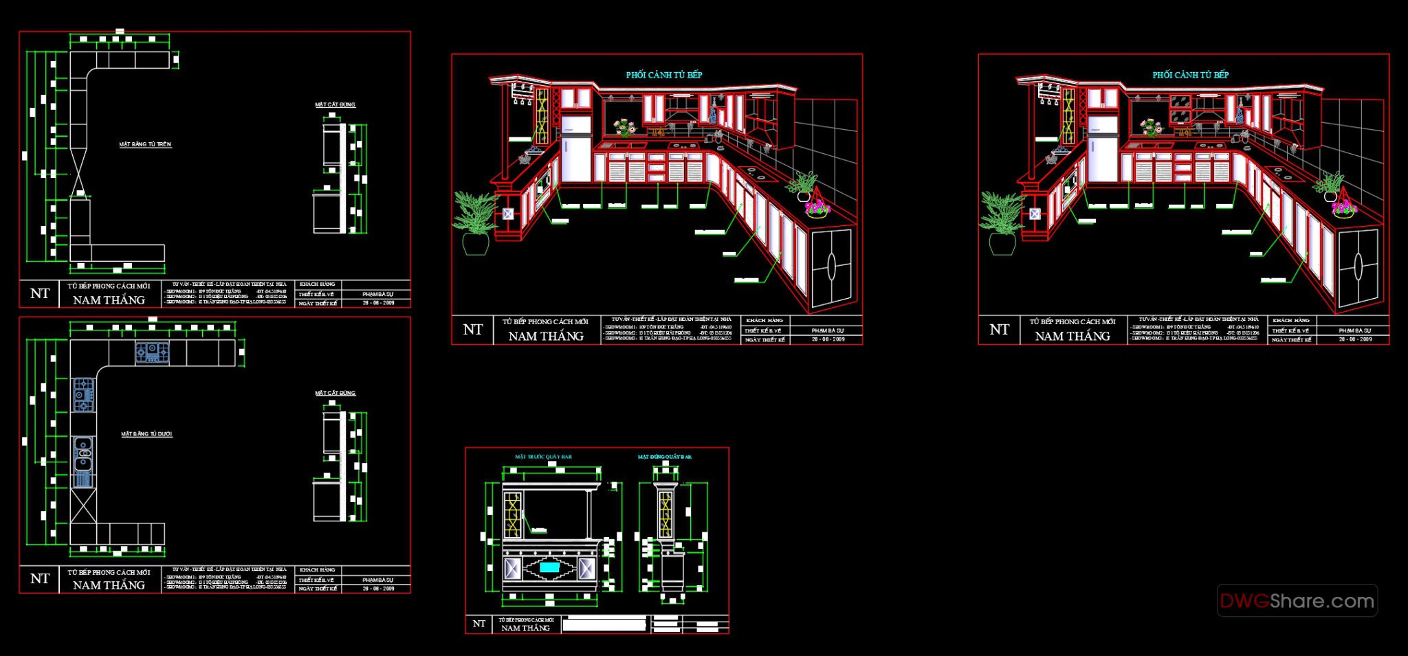 64.Traditional kitchen cupboard, kitchen cabinets autocad drawing