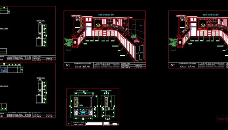 64.Traditional kitchen cupboard, kitchen cabinets autocad drawing ...