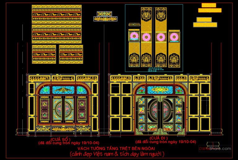 65.Asian Traditional Pattern AutoCAD Blocks Free Download