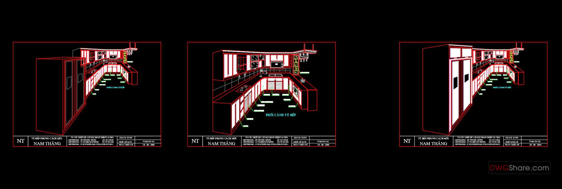 65.Traditional kitchen cupboard, kitchen cabinets autocad drawing
