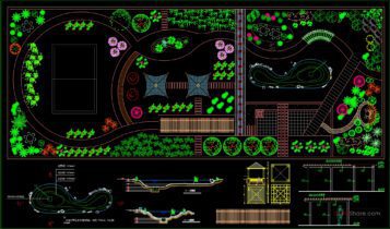 66.Urban Garden Plan Design Layout Plan CAD