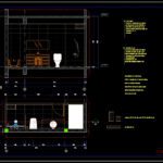 69.WC Layout Plan and elevations details AutoCAD drawing download ...