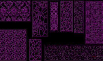 138.Detailed drawings of decorative patterns and moldings in CAD format