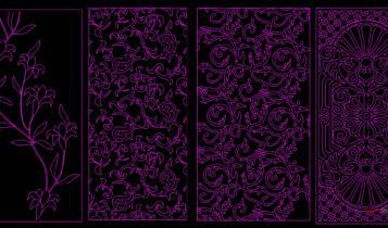 138.Detailed drawings of decorative patterns and moldings in CAD format