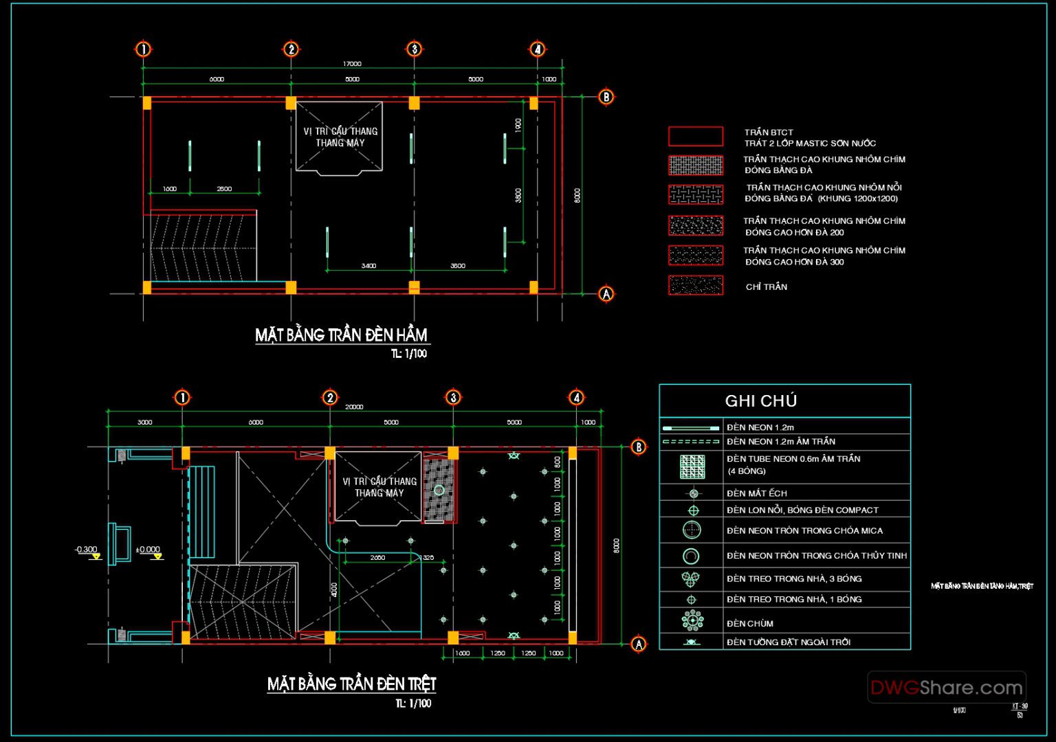 93.Ceiling light fittings detail drawing defined AutoCAD file