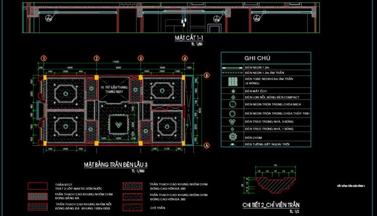 93.Ceiling light fittings detail drawing defined AutoCAD file - Free ...