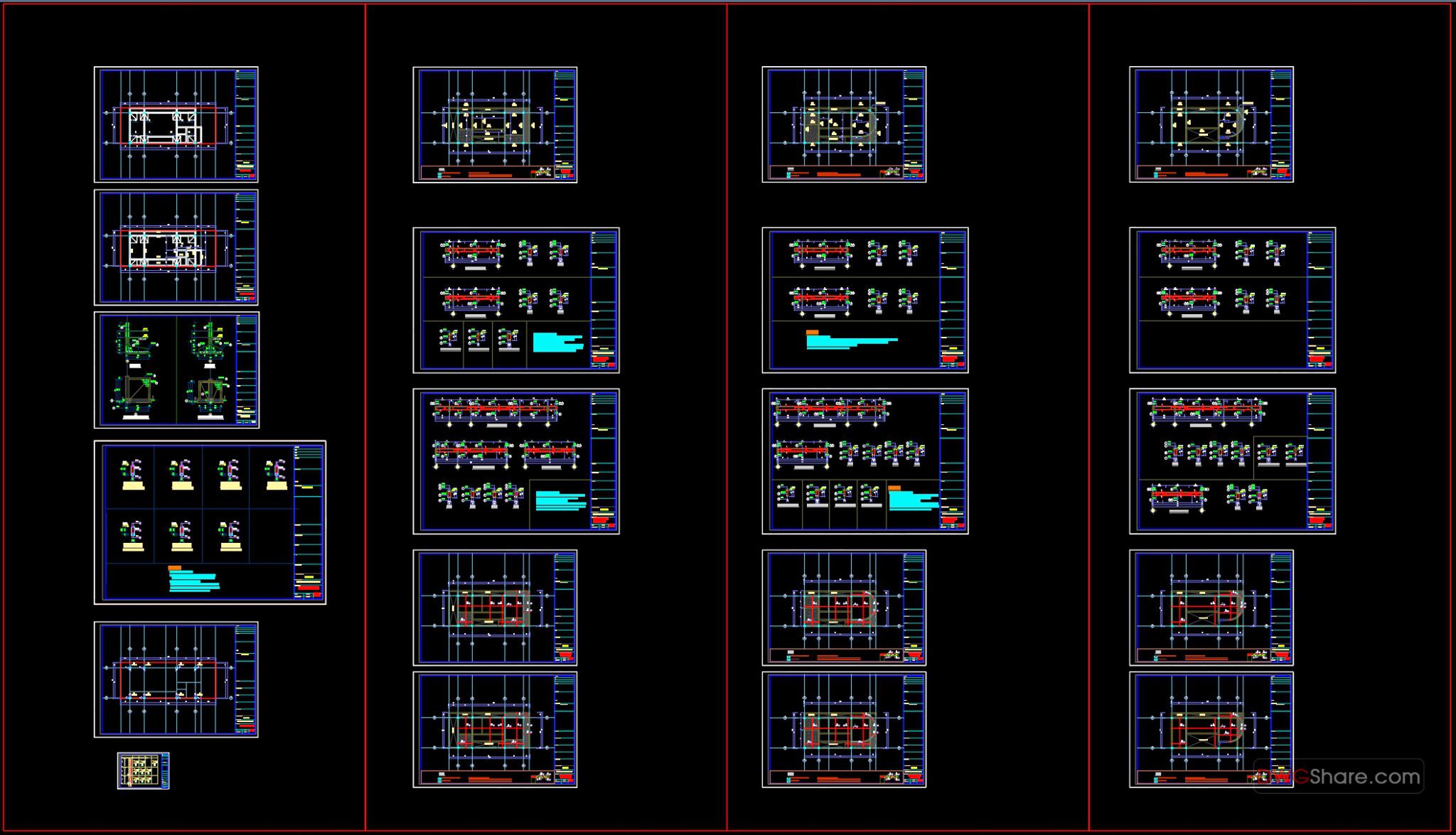 94.Structural drawing in Autocad file for House