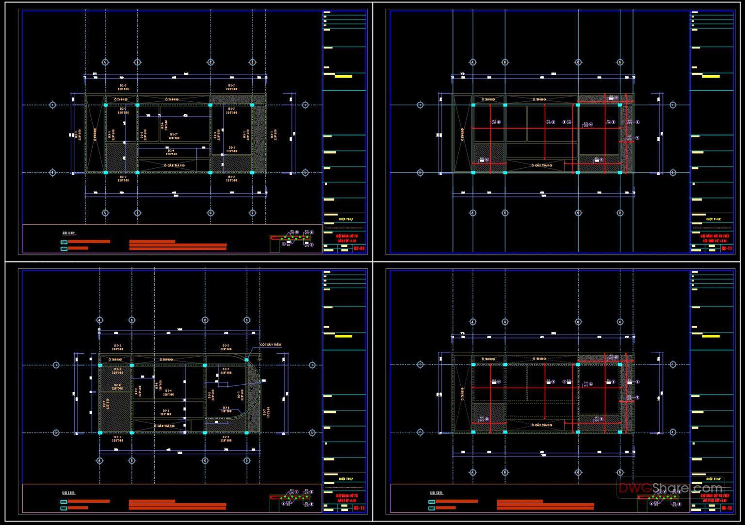 94.Structural drawing in Autocad file for House