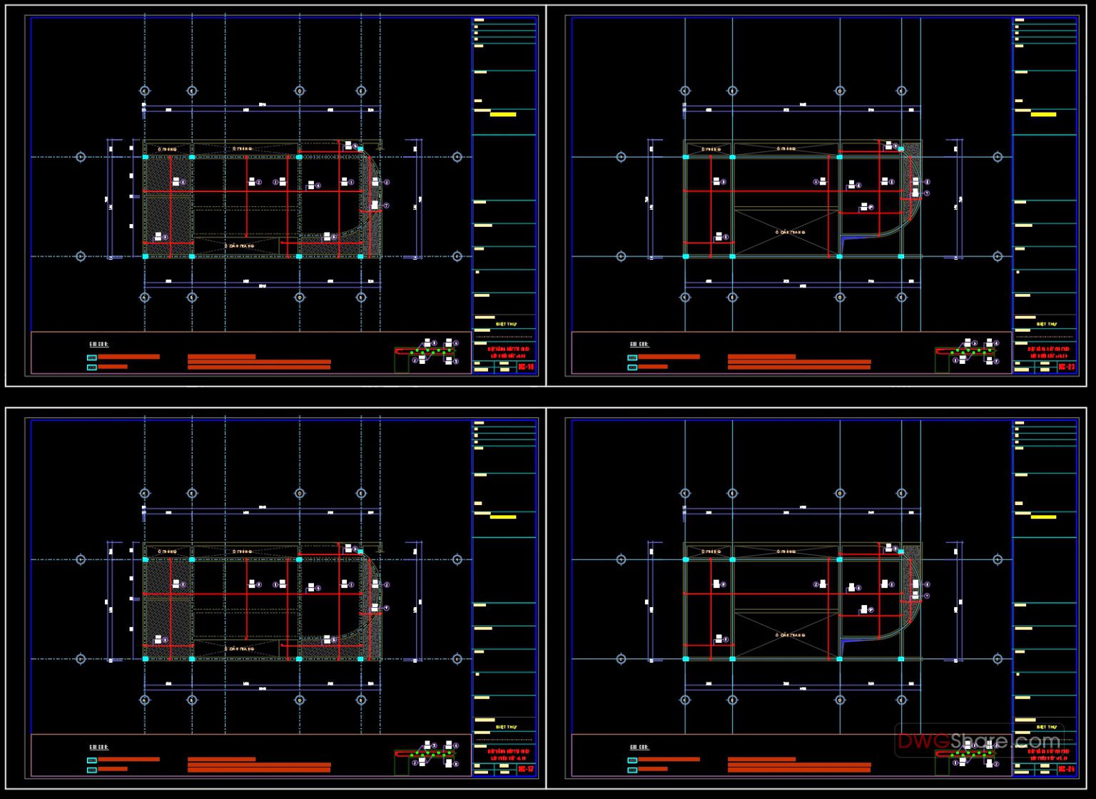 94.Structural drawing in Autocad file for House