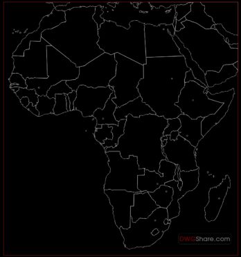 Africa Map AutoCAD File Download