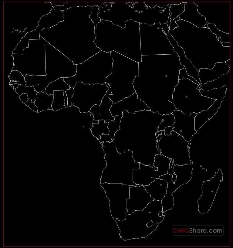 Africa Map AutoCAD File Download