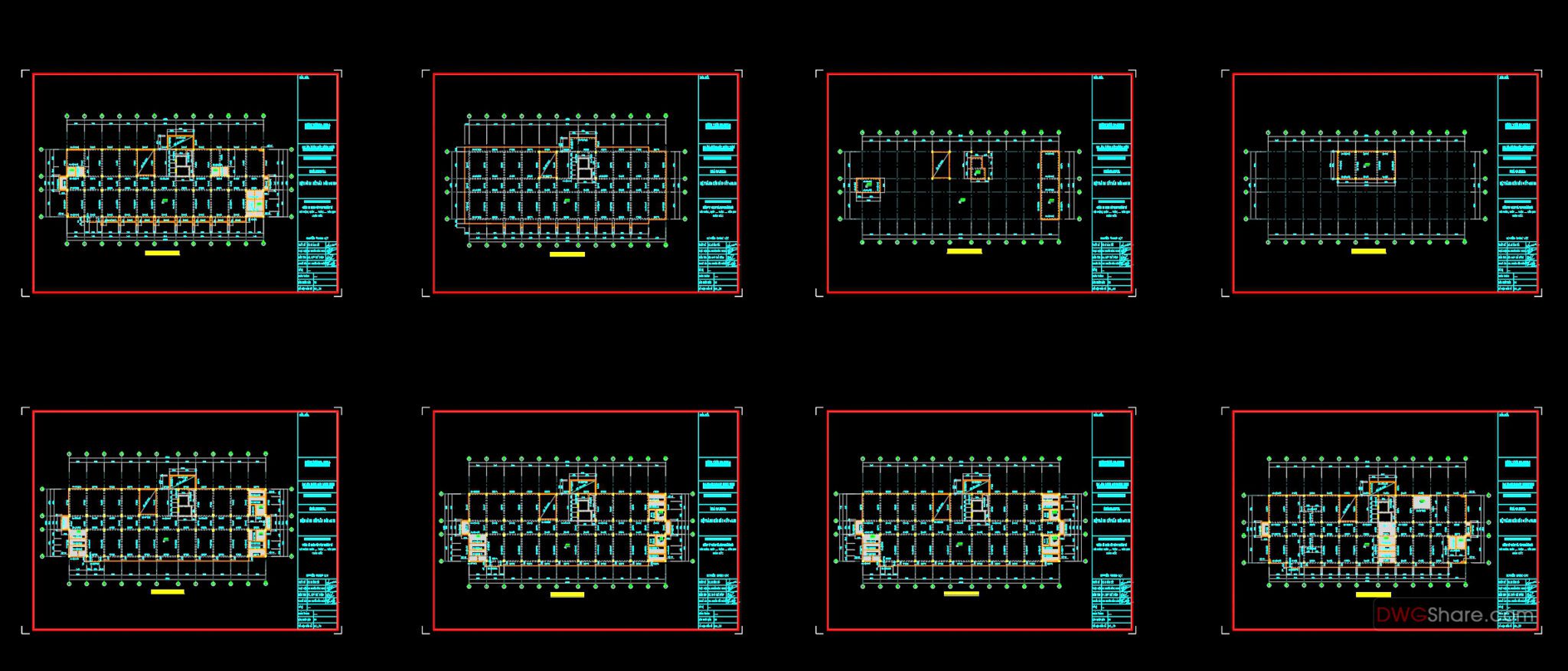 Architectural structural drawing of Hospital building