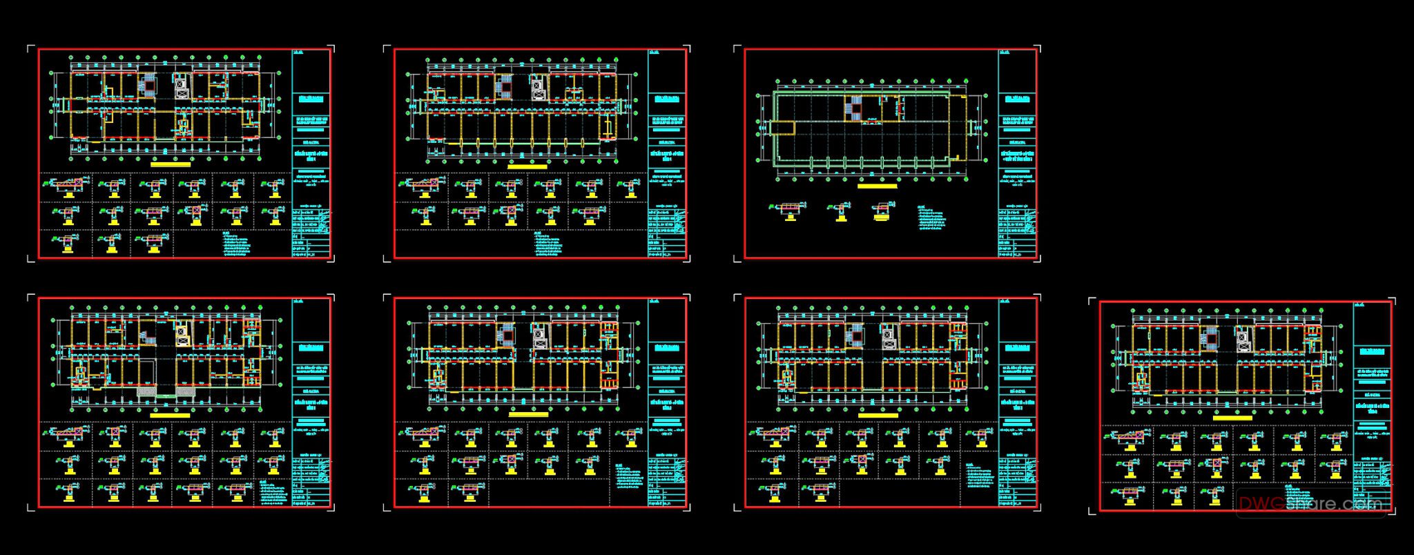 Architectural structural drawing of Hospital building