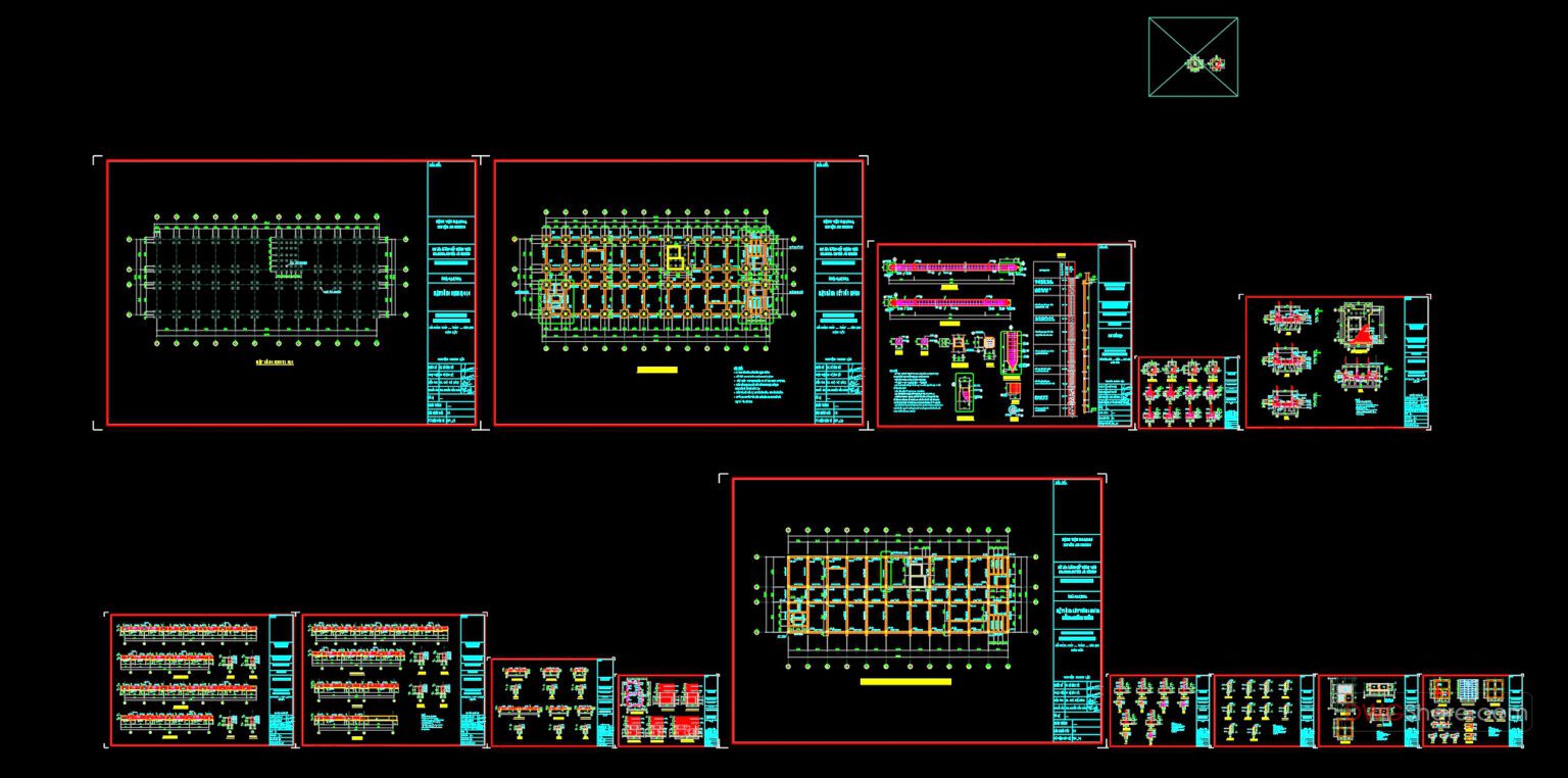 Architectural structural drawing of Hospital building