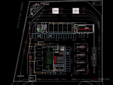 Central Complex Layout Plan AutoCAD File DWG