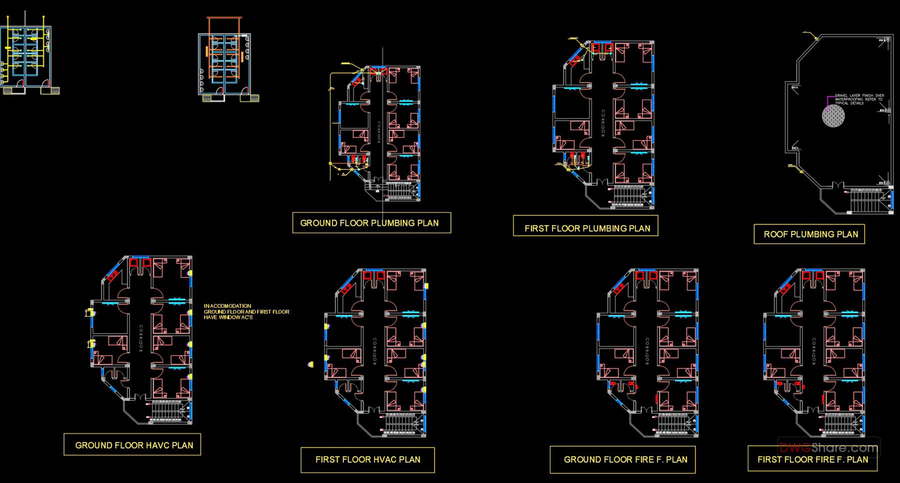 Central Complex Layout Plan AutoCAD File DWG