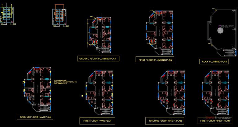 Central Complex Layout Plan AutoCAD File DWG
