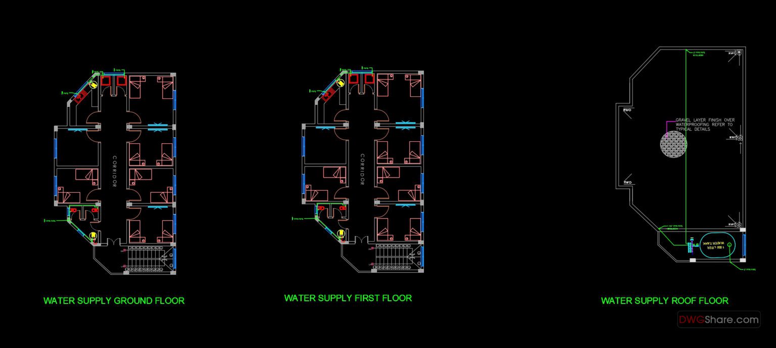 Central Complex Layout Plan AutoCAD File DWG