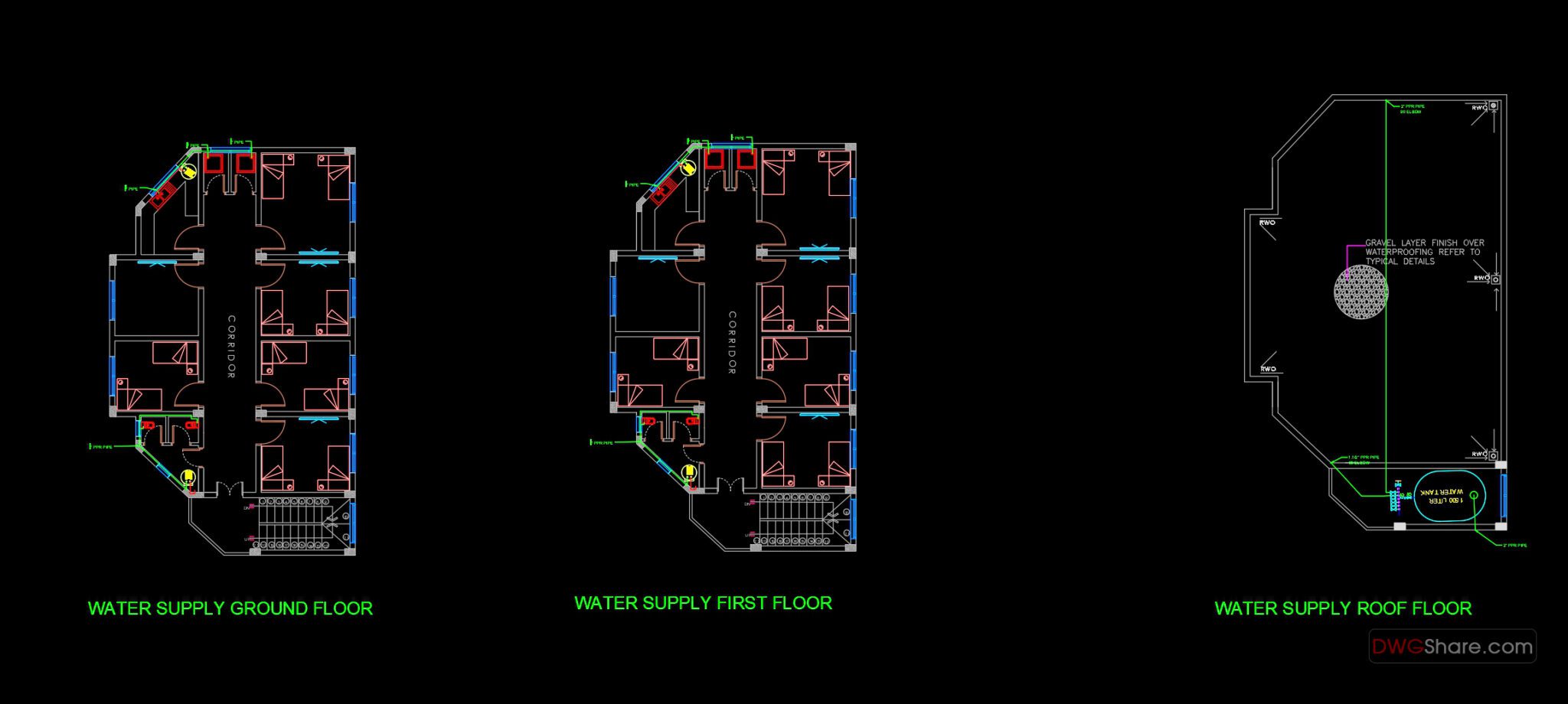 Central Complex Layout Plan AutoCAD File DWG