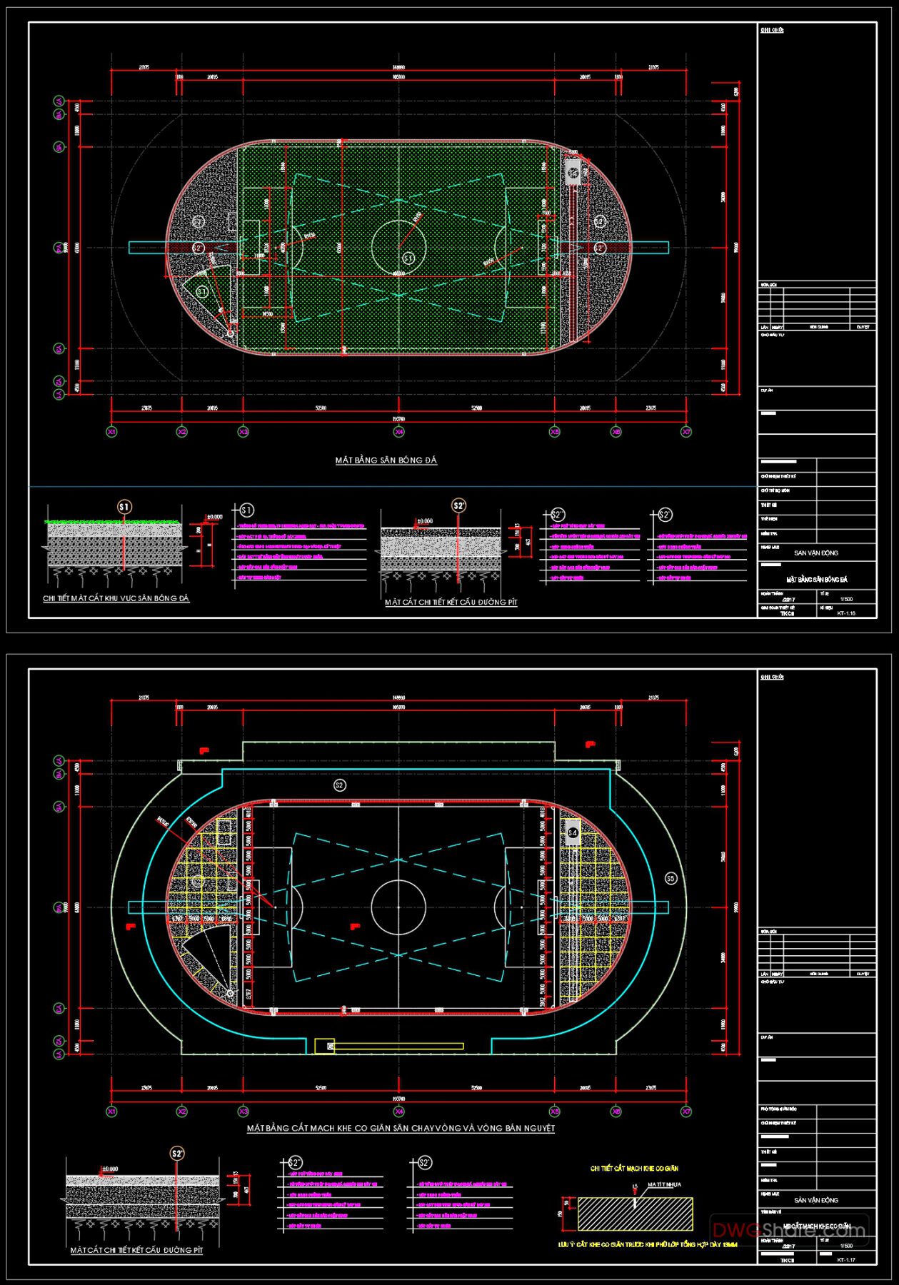 Football Stadium Details Autocad File Dwg