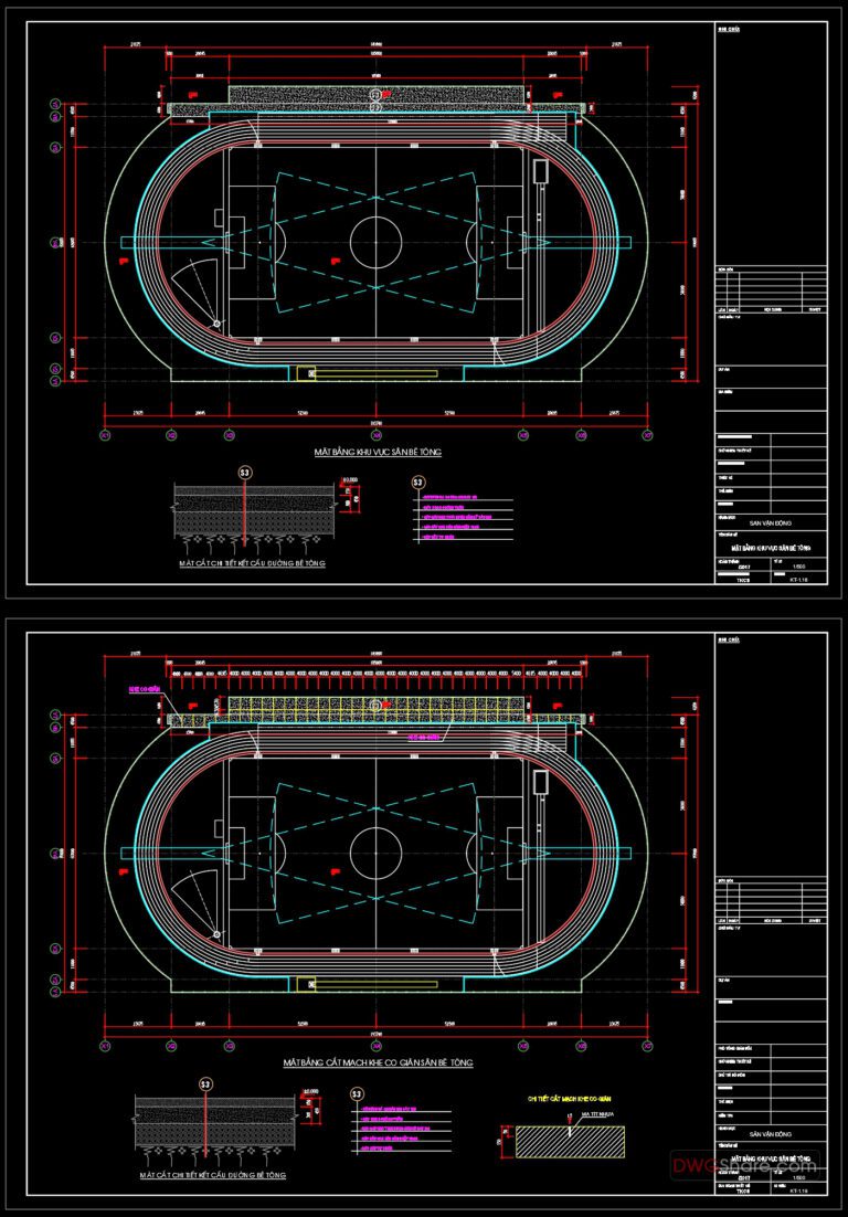 Football Stadium Details Autocad File Dwg