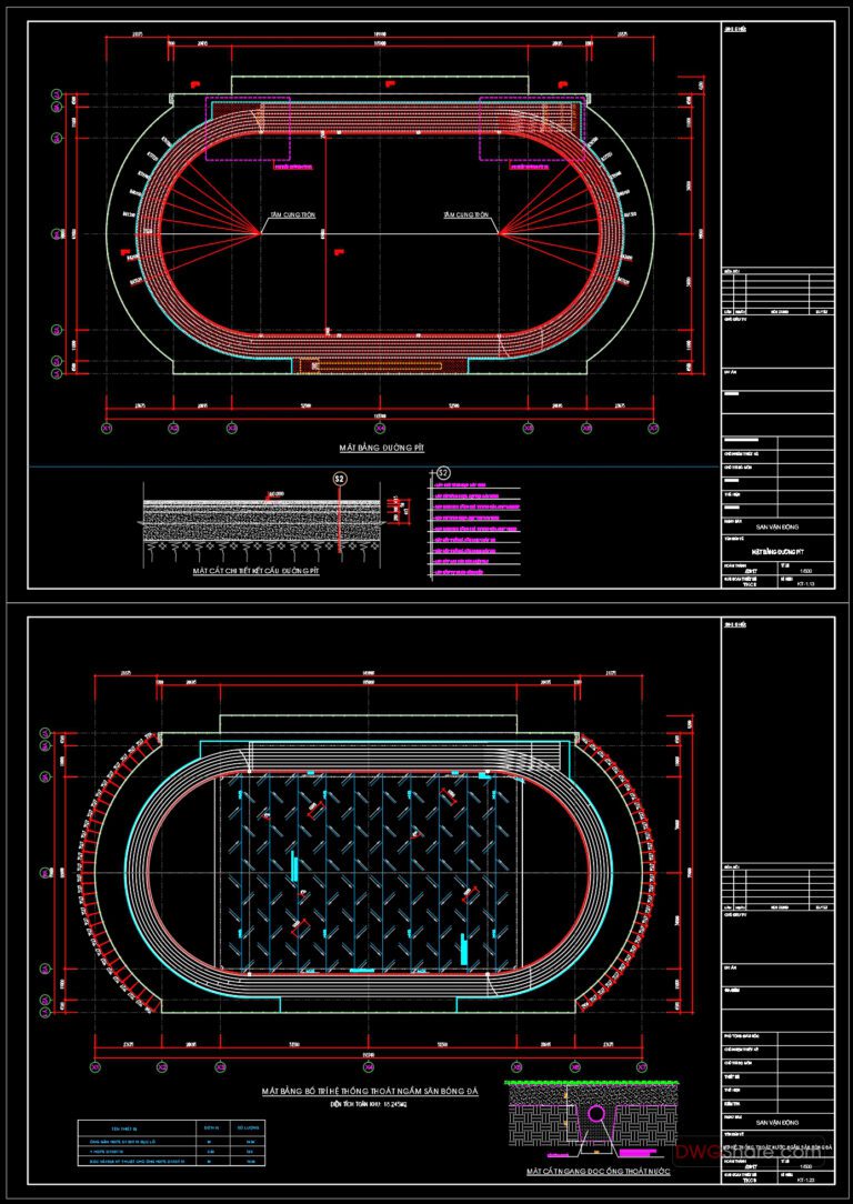 Football Stadium Details Autocad File Dwg