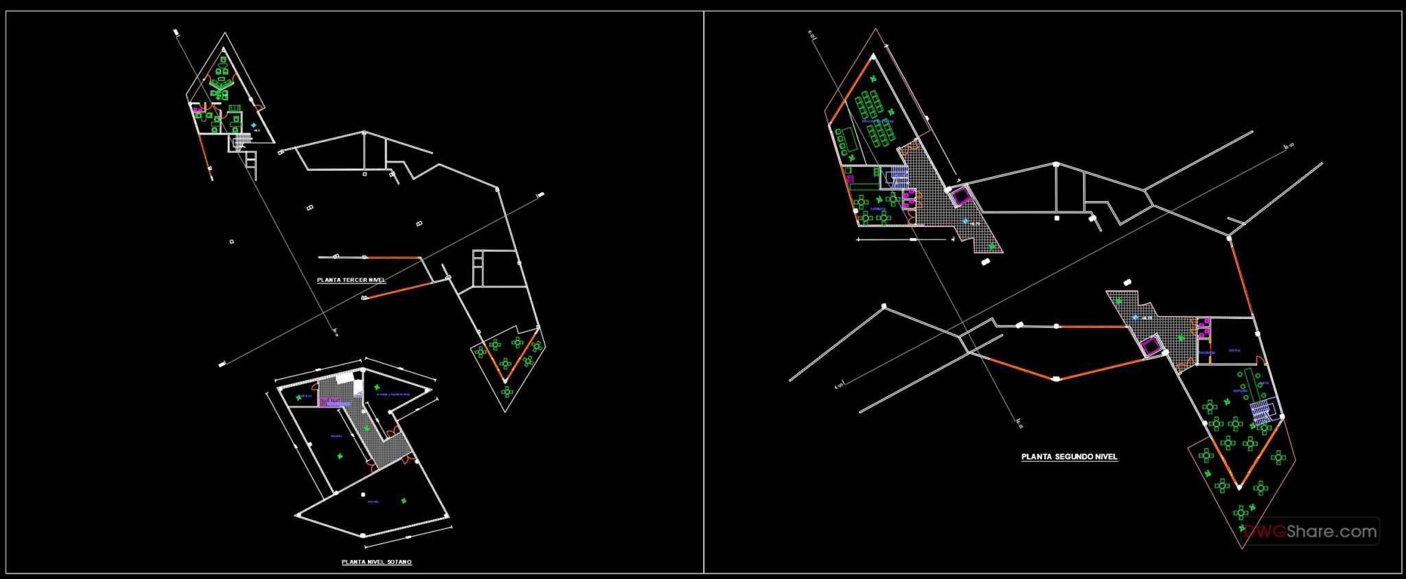 Museo de arte moderno free AutoCAD drawings