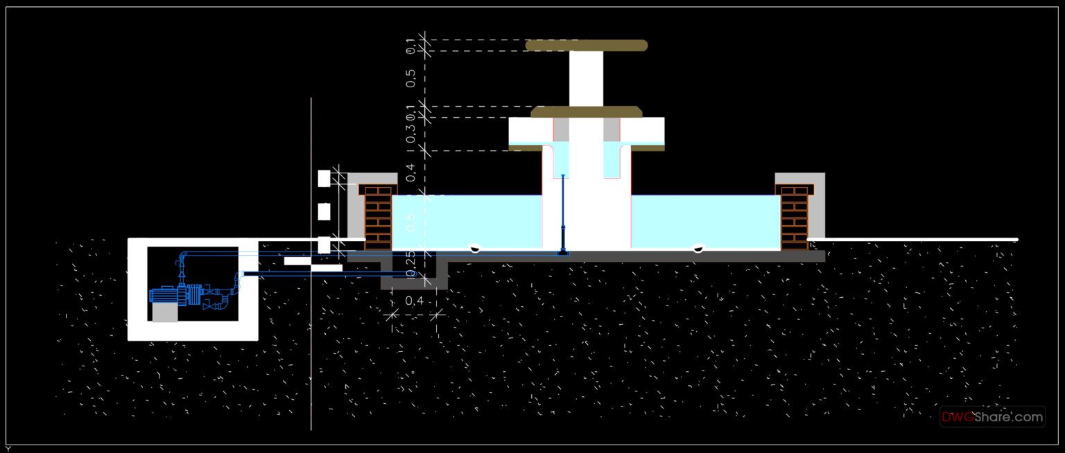Park Fountain Free AutoCAD drawings