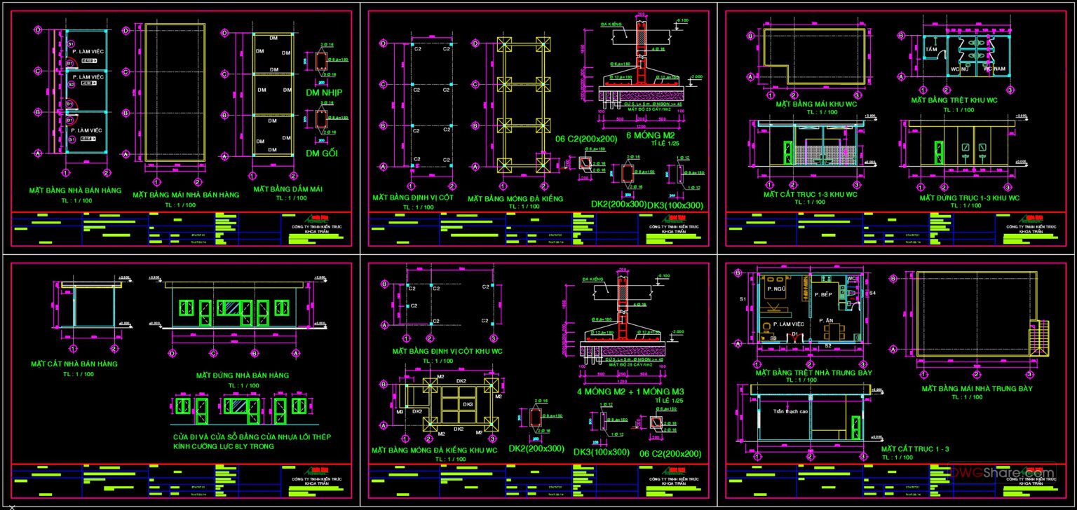 Petrol station Details AutoCAD File DWG