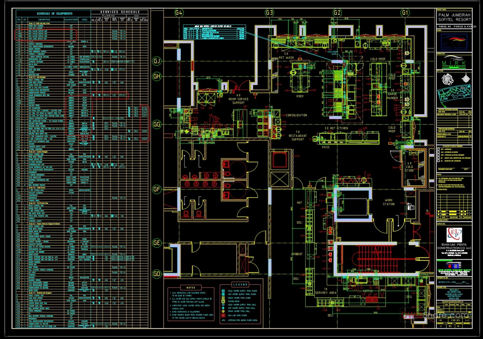 Restaurant Equipment Layout Plan AutoCAD File DWG