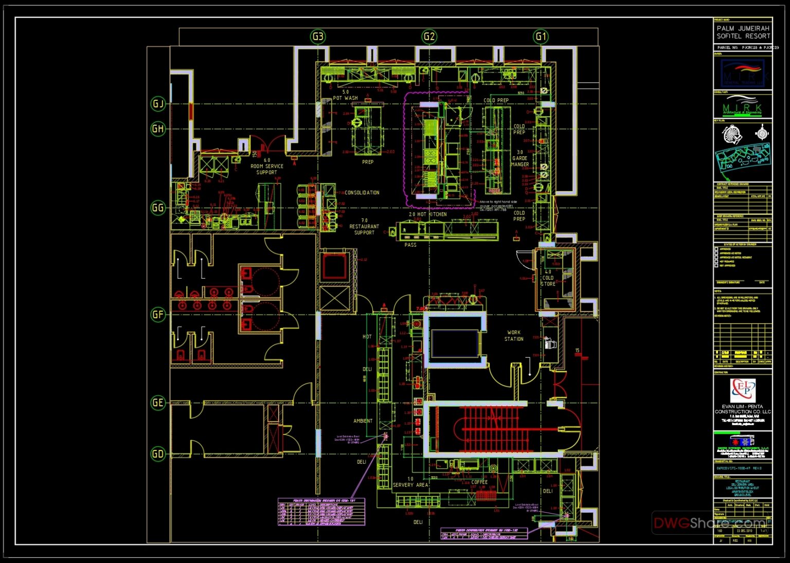 Restaurant Equipment Layout Plan AutoCAD File DWG