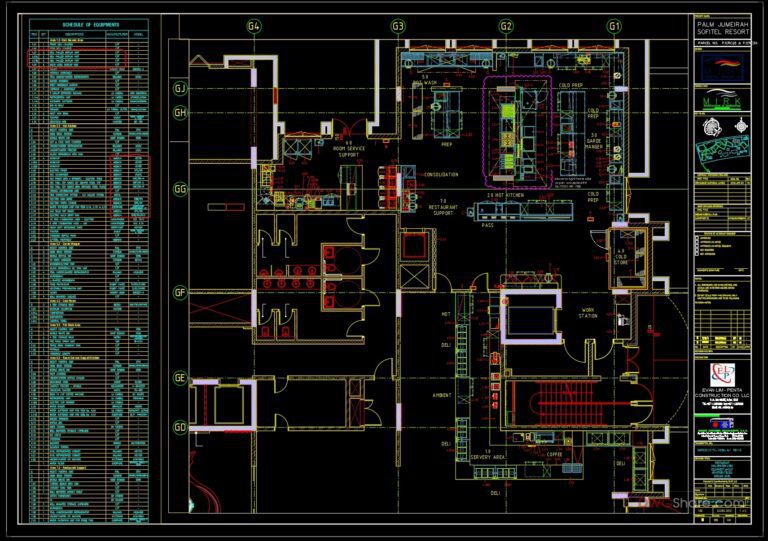 Restaurant Mechanical Layout Plan AutoCAD File DWG