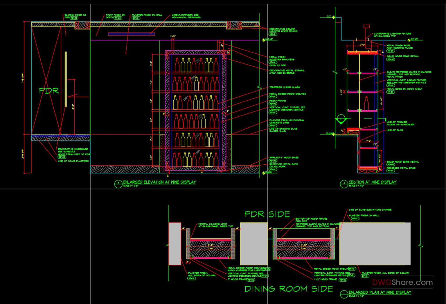 Restaurant Millwork Details AutoCAD File DWG