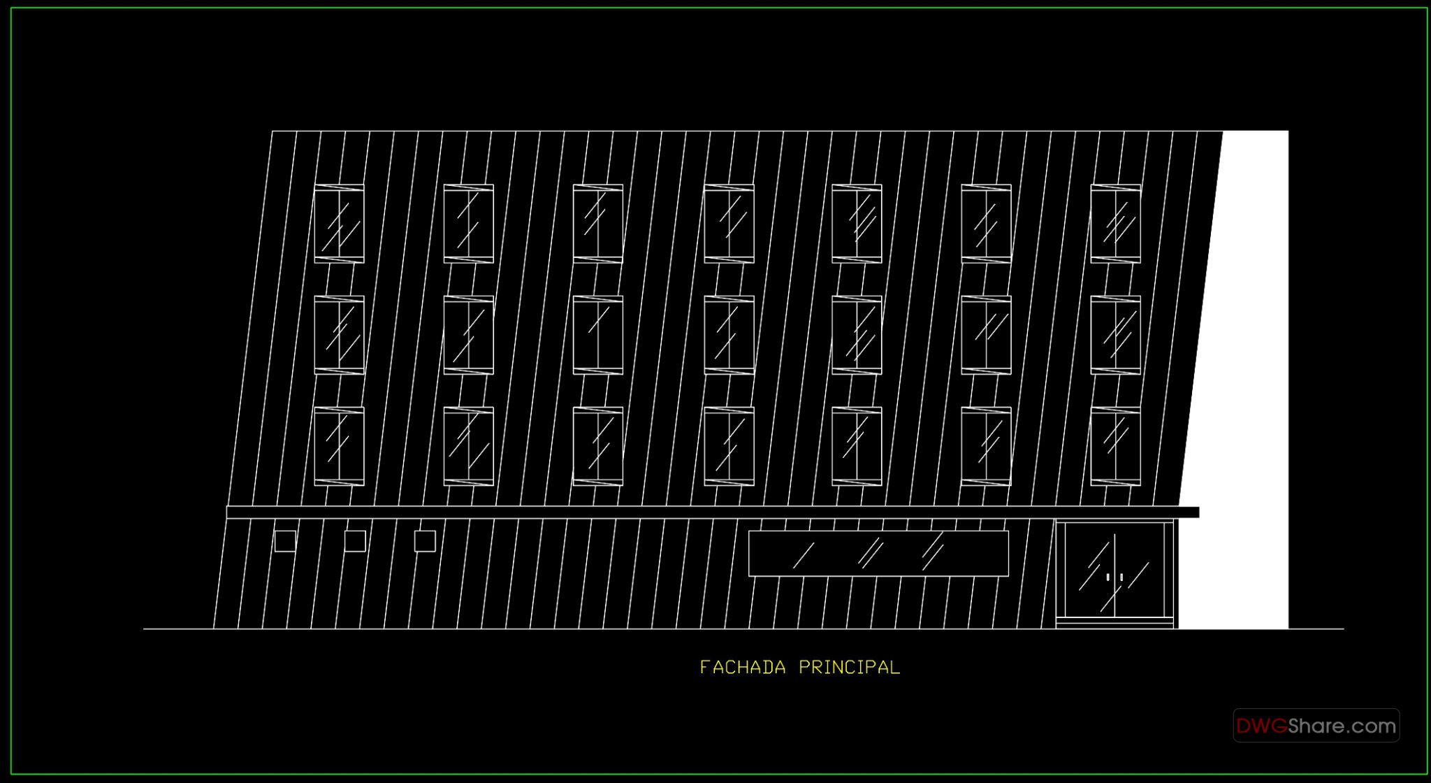 Rustic Hotel General Plan AutoCAD File DWG