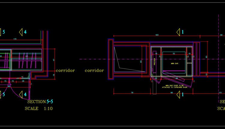 Sample Room Service Cabinrt and Wardrobe Details AutoCAD File DWG (4 ...