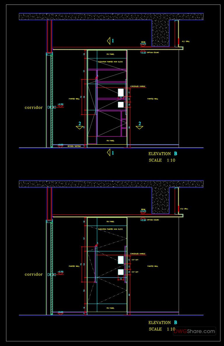 Sample Room Service Cabinrt and Wardrobe Details AutoCAD File DWG