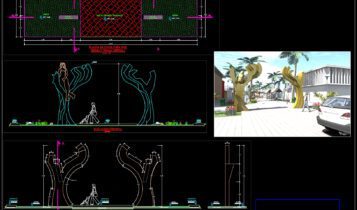 Private University Plan and Elevation AutoCAD File DWG