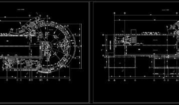 78.Flag Pole Elevation and Sections Details Autocad file