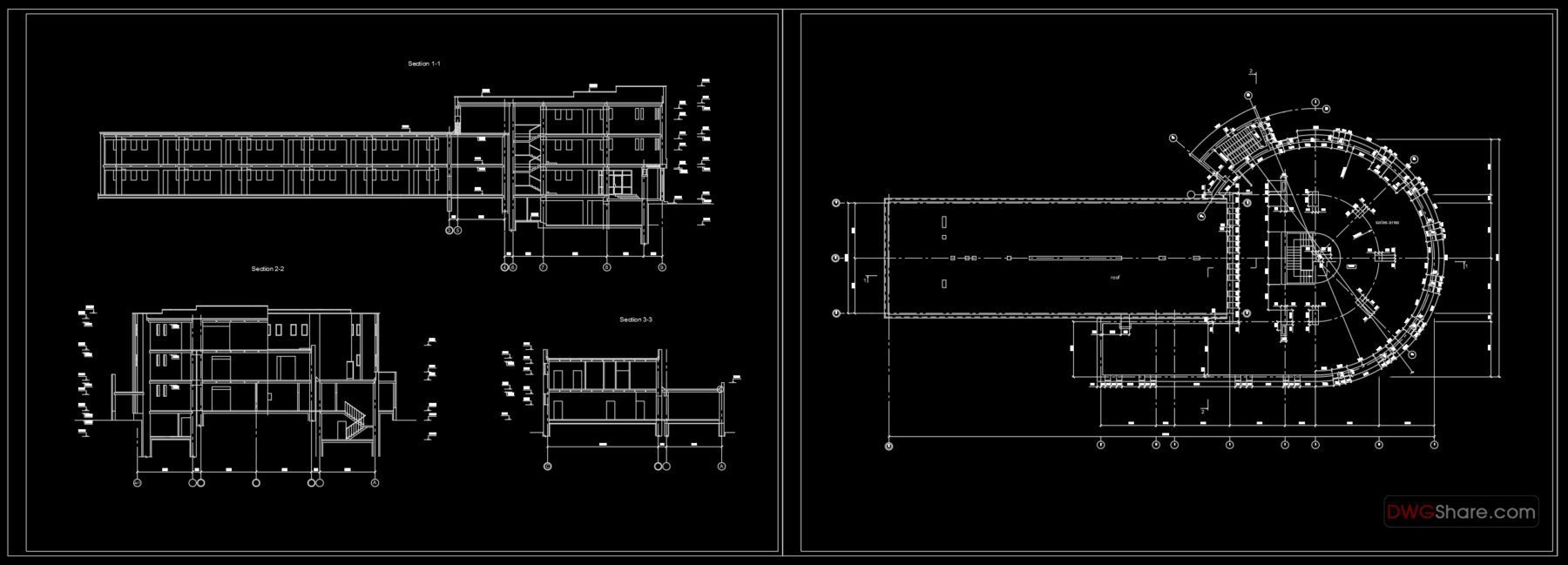 Shopping center free AutoCAD drawings