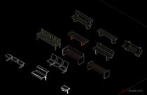 255 Autocad Colors blocks in AutoCAD free download