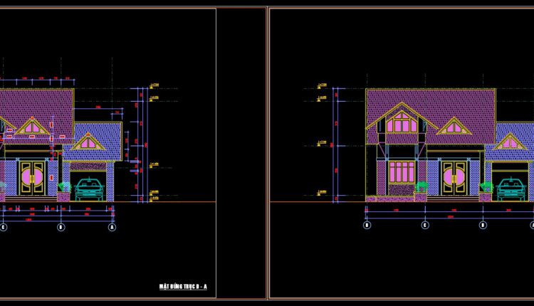Villa Layout Plan and Elevation Project AutoCAD File Free Download ...