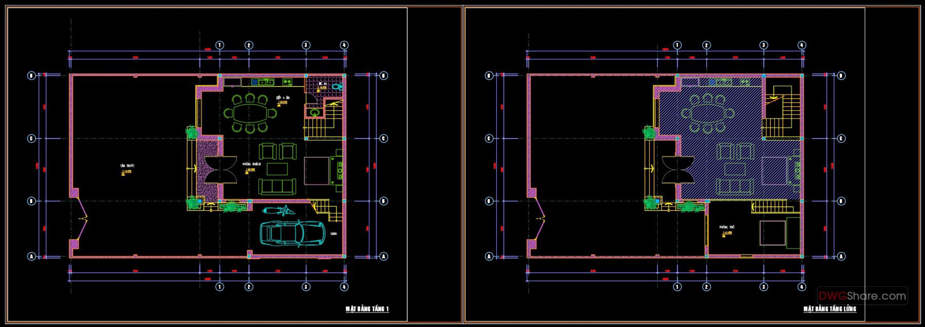 Villa Layout Plan and Elevation Project AutoCAD File Free Download