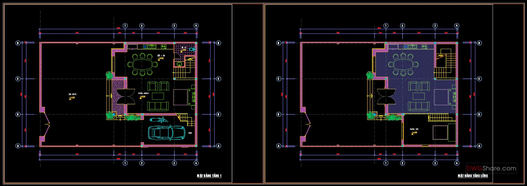 Villa Layout Plan and Elevation Project AutoCAD File Free Download