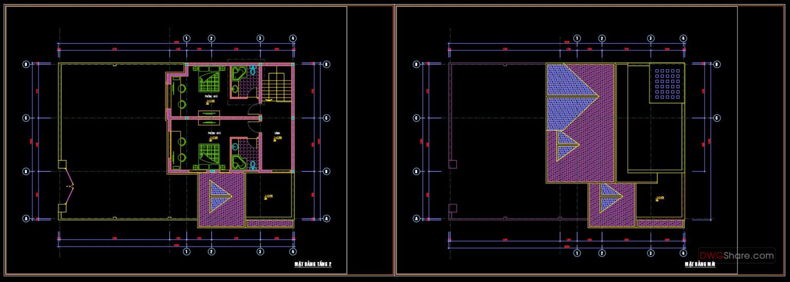 Villa Layout Plan and Elevation Project AutoCAD File Free Download