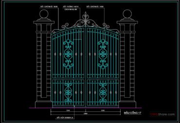 106.Gate design AutoCAD blocks free download