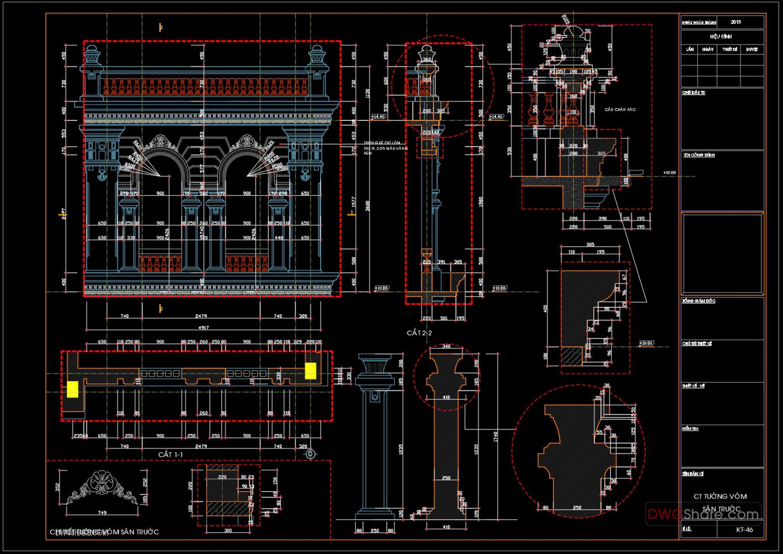 107.Classical Architectural details Blocks free download