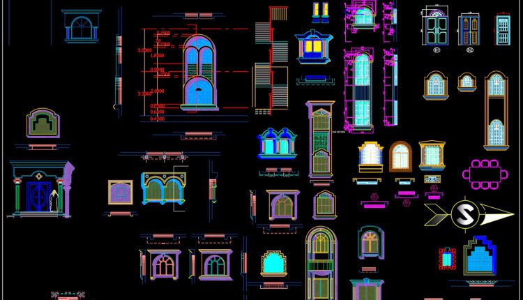 117.Neoclassical Style Decor CAD Design Elements - Free Cad Blocks ...